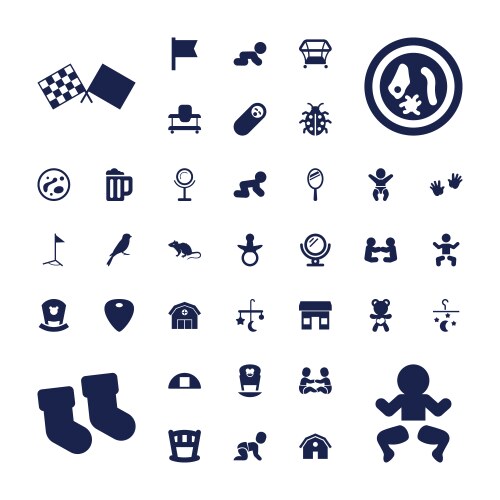 37 small icons Royalty Free Vector Image - VectorStock