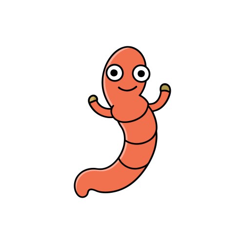 Antarctic scale worm swims icon Royalty Free Vector Image