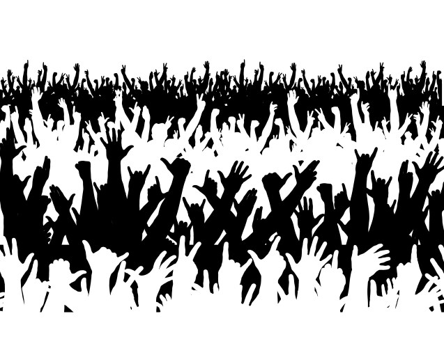 Grunge crowd Royalty Free Vector Image - VectorStock