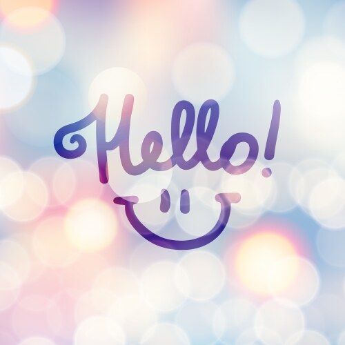 Hello hebrew lettering israel inscription sticker Vector Image