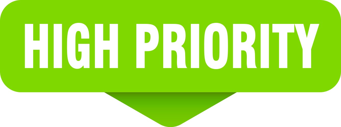 High priority sticker sign Royalty Free Vector Image