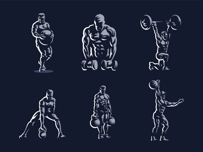 Sport sporty and athletic man Royalty Free Vector Image