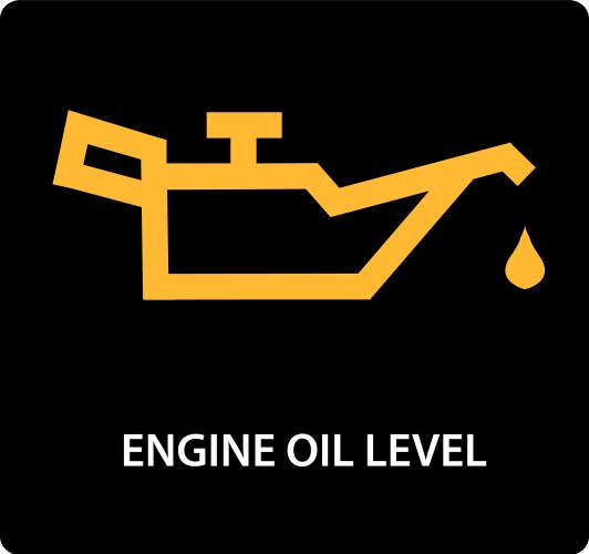 Warning dashboard car icon engine oil level light Vector Image