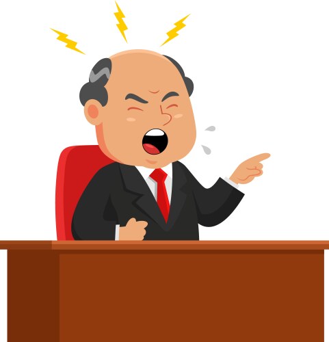 Angry businessman cartoon Royalty Free Vector Image