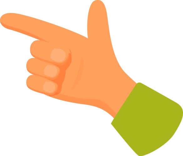 Human hand pointing with index finger gesture Vector Image