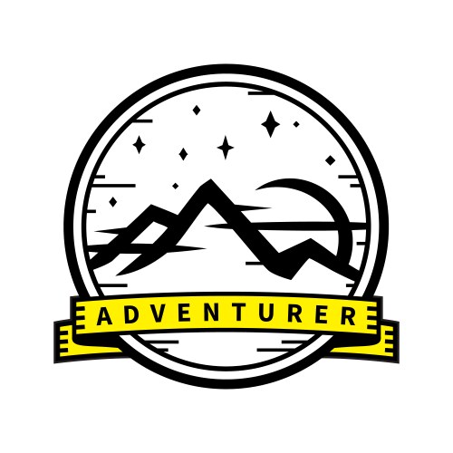 Mountain ledge logo icon Royalty Free Vector Image