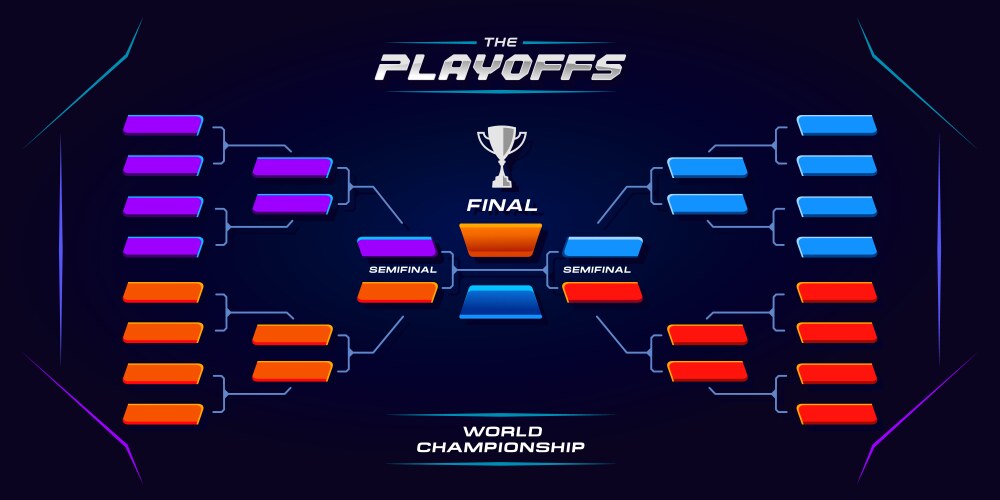Playoff tournament bracket Royalty Free Vector Image