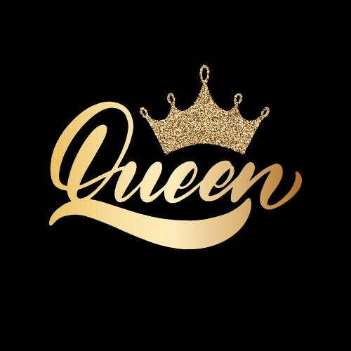 Queen text poster Royalty Free Vector Image - VectorStock