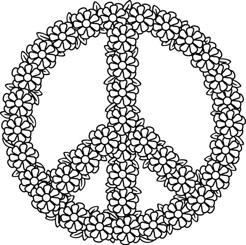 Graphic floral wreath Royalty Free Vector Image