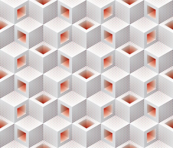 White blue cubes isometric seamless pattern Vector Image
