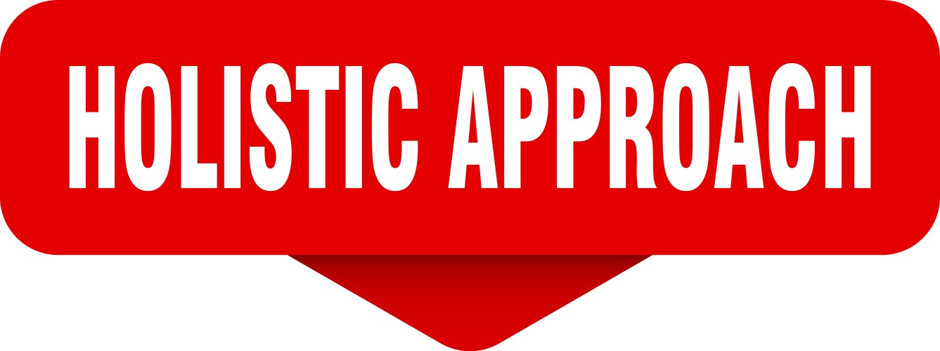 Holistic approach sticker sign Royalty Free Vector Image