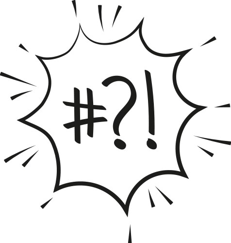 Swear expletive words angry rude Royalty Free Vector Image