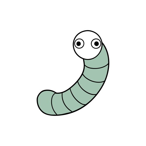 Antarctic scale worm dancing icon Royalty Free Vector Image