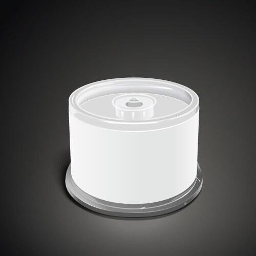 Cd container with blank label Royalty Free Vector Image