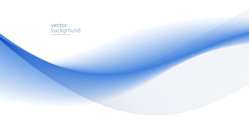 Flowing blue curve shape with soft gradient Vector Image