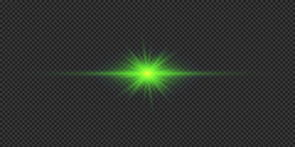 Green horizontal light effect of lens flares Vector Image