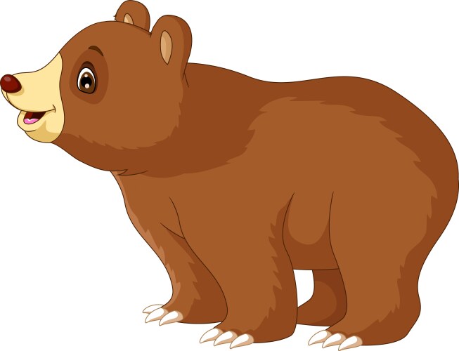 Brown bear cartoon animal Royalty Free Vector Image