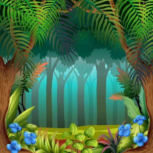 A jungle theme template Royalty Free Vector Image