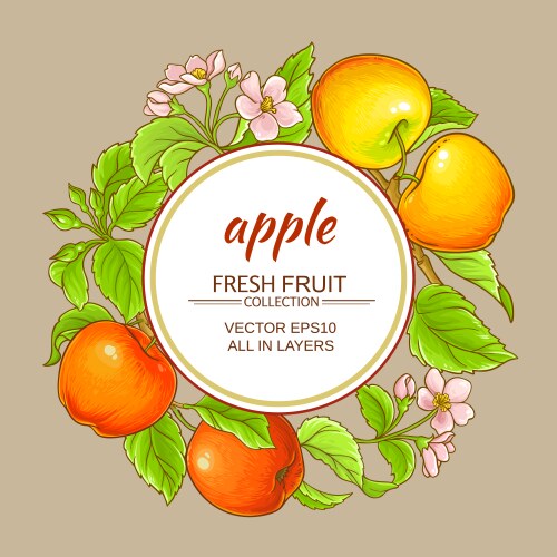 Green apple frame Royalty Free Vector Image - VectorStock