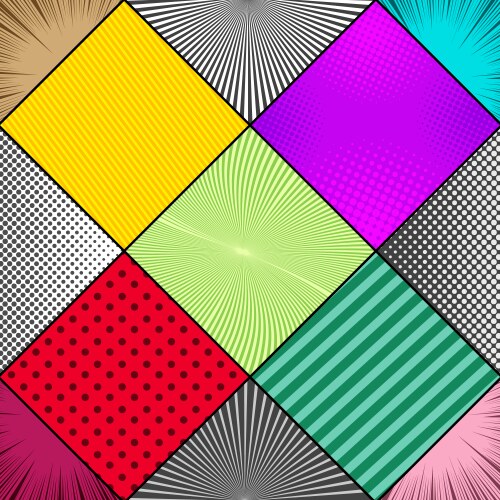 Comic book page backgrounds set Royalty Free Vector Image