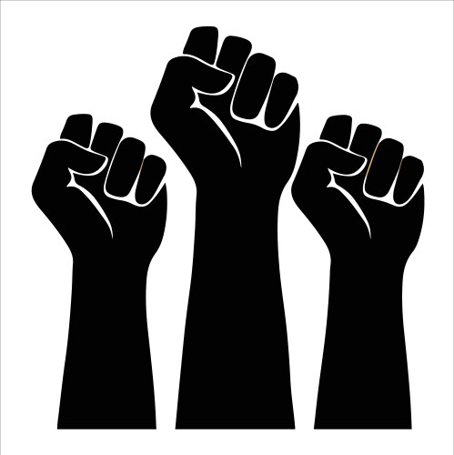 Hand rising to the top silhouette – Royalty-Free Vector | VectorStock