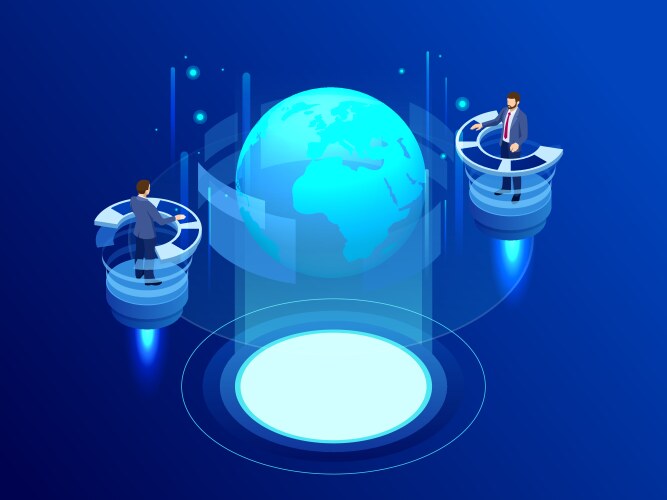 Isometric data exchange and global network over Vector Image