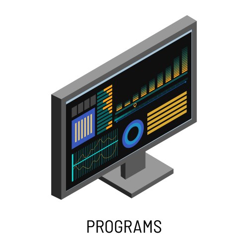 Equipment studio sound monitor cartoon Royalty Free Vector