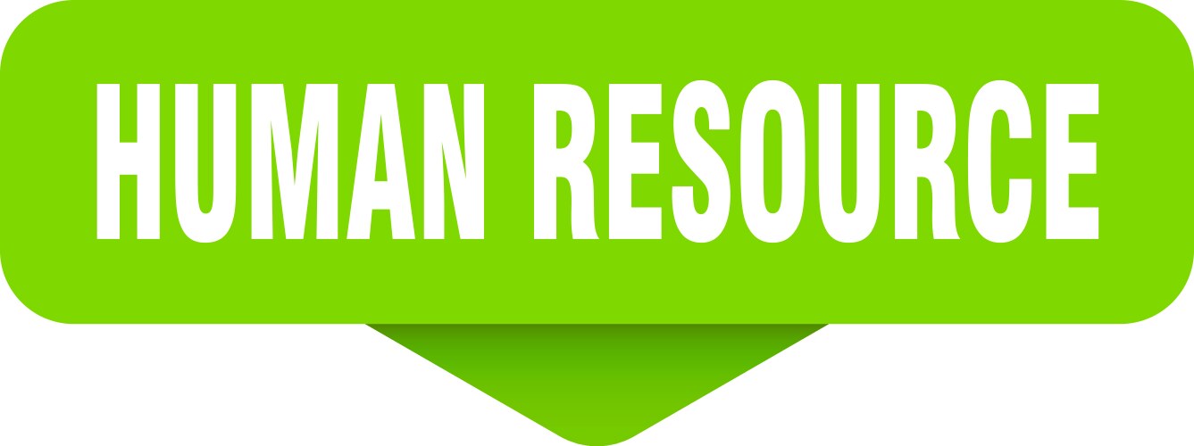 Human resource sticker sign Royalty Free Vector Image