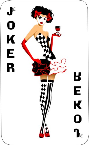 Joker playing card Royalty Free Vector Image - VectorStock