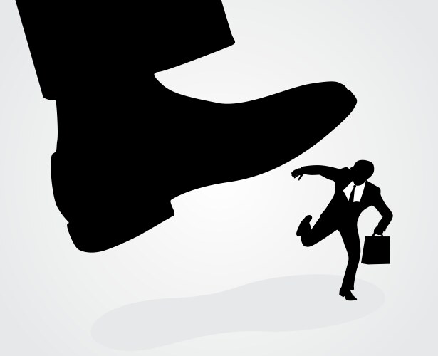 Barmen waiter with empty tray silhouette Vector Image