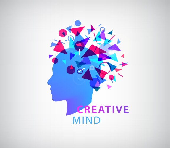 Creative mind logo brain Royalty Free Vector Image