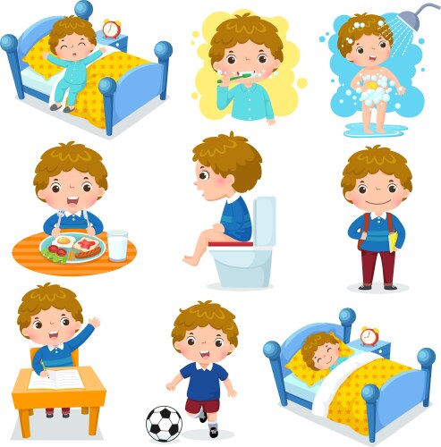 Daily Routine Cartoon Vector Images (over 5,700)