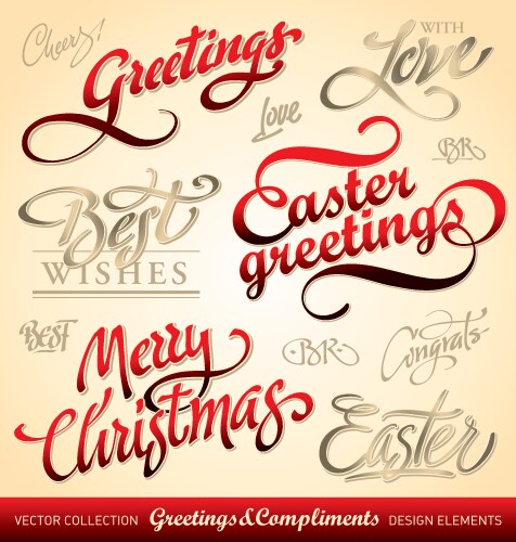 Menu headlines set Royalty Free Vector Image - VectorStock