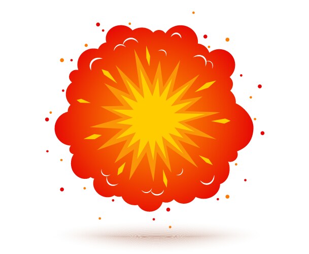 Bomb explosion Royalty Free Vector Image - VectorStock