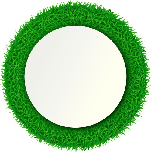 Grass circle 3d green plant grassy round field Vector Image