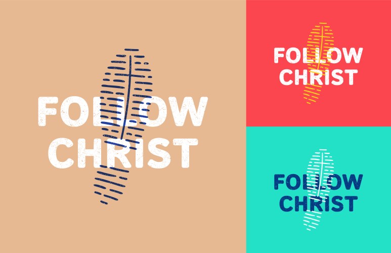 Typography slogan i am a follower of christ Vector Image