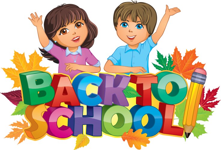 School Children Royalty Free Vector Image Vectorstock