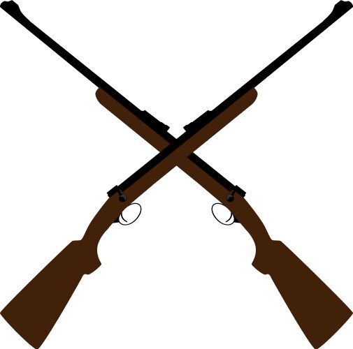 Crossed rifles icon Royalty Free Vector Image - VectorStock