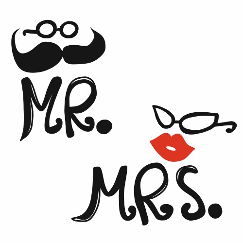 Mr and Mrs Vector Images (over 4,800)