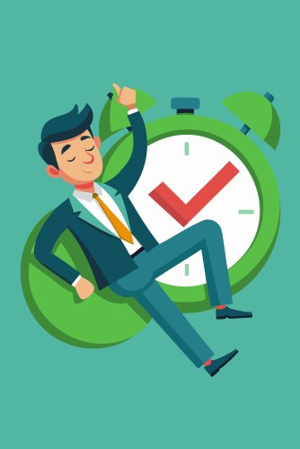 Balanced businessman mindful success strategy Vector Image