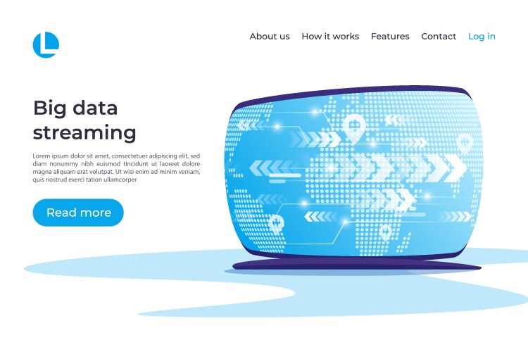 Global network connection concept big data Vector Image