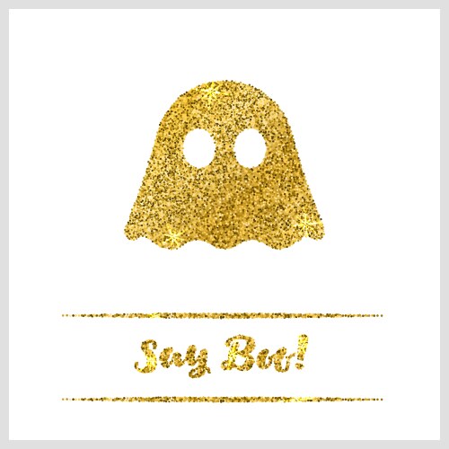 Ghost spooky emblem for halloween Royalty Free Vector Image