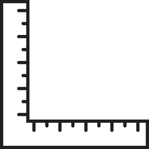 6 inches ruler scale with fractions unit Vector Image