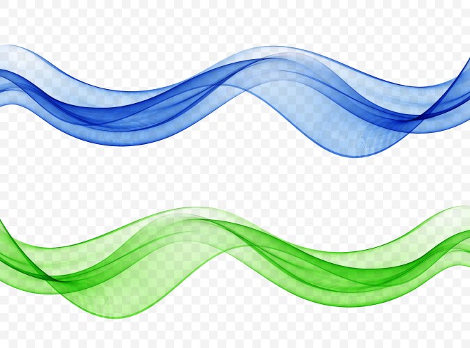 Smoke wave motion stream set of abstract waves Vector Image