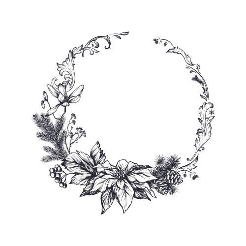 Winter Flower Border Vector Images (over 6,800)