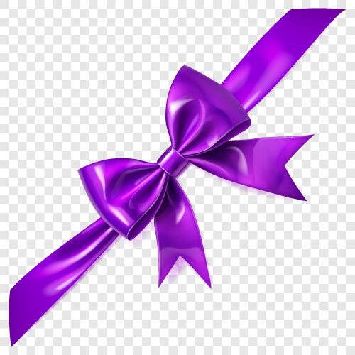 Beautiful big shiny bow with horizontal ribbon Vector Image