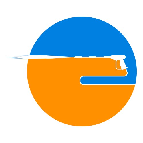 Pressure washing gun logo template Royalty Free Vector Image