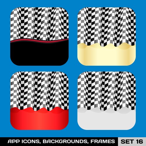 Set of colorful app icon frames templates buttons Vector Image