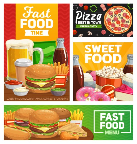 Stop eating fast food Royalty Free Vector Image