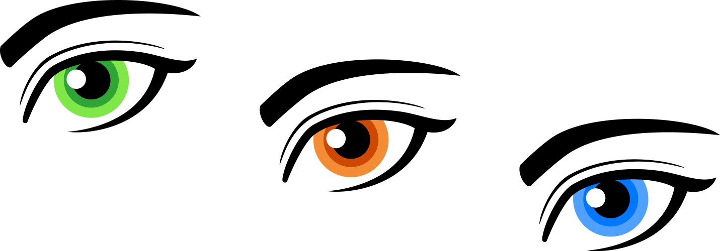 Beautiful cute female eyes in cartoon style Vector Image